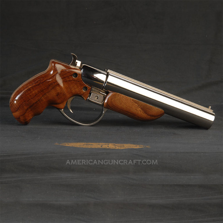 Diablo 12 Gauge Pistol Nickel, 6 inch barrel with Rosewood Finish Grips ...